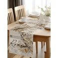 Burlap Table Runner 48 Inches Long, Farm Owl Tree Branch Flower Plant ...