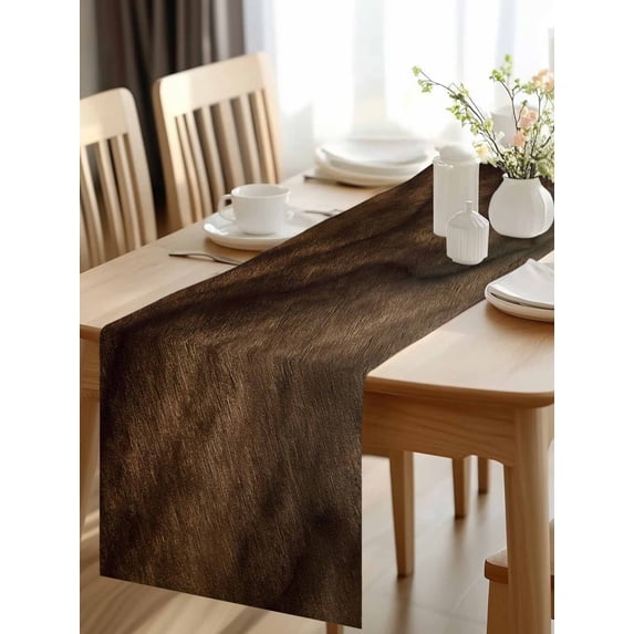 Burlap Table Runner 48 Inches Long, Farmhouse Vintage Brown Gradient ...