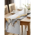 Burlap Table Runner 48 Inches Long, Gradient Black Grey Marble Texture ...