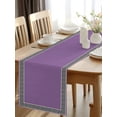 Burlap Table Runner 48 Inches Long, Greek Art Inspired Classic Pattern ...