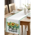 Burlap Table Runner 48 Inches Long, Hello Summer Sunflower Bottle Non ...