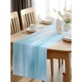 Burlap Table Runner 48 Inches Long, Minimalist Blue Background Non-Slip ...