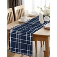 Burlap Table Runner 48 Inches Long, Minimalist Grid Lines Non-Slip ...