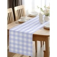 Burlap Table Runner 48 Inches Long, Minimalist Lavender Gingham Plaid ...