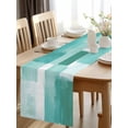Burlap Table Runner 48 Inches Long, Modern Green Gradient Non-Slip ...