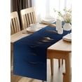 Burlap Table Runner 48 Inches Long, Modern Navy Blue Gold Style Non ...