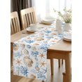 Burlap Table Runner 48 Inches Long, Ocean Starfish Shell Coral Non-Slip ...