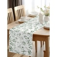 Burlap Table Runner 48 Inches Long, Ombre Sage Green Botanical Non-Slip ...