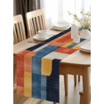 Burlap Table Runner 48 Inches Long, Orange Blue Gradient Abstract ...