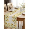 Burlap Table Runner 48 Inches Long, Retro Country Yellow Daisy Non-Slip ...