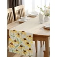 Burlap Table Runner 48 Inches Long, Rustic Farmhouse Daisy Floral Non ...