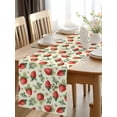 Burlap Table Runner 48 Inches Long, Summer Fruits Strawberries Non-Slip ...