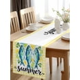 Burlap Table Runner 48 Inches Long, Summer Lemon Fish Mint Non-Slip ...