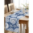 Burlap Table Runner 48 Inches Long, Summer Ocean Starfish Coral Non ...