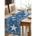 Burlap Table Runner 48 Inches Long, Summer Ocean Starfish Shell Non ...