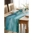 Burlap Table Runner 48 Inches Long, Teal Green Gold Marble Texture Non ...