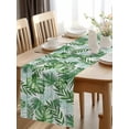 Burlap Table Runner 48 Inches Long, Tropical Plant Farm Wood Grain Non ...