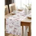 Burlap Table Runner 48 Inches Long, Vintage Forest Farmhouses Animal ...