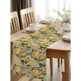 Burlap Table Runner 48 Inches Long, Vintage Lemon Summer Leaves Non ...
