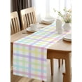 Burlap Table Runner 48 Inches Long, Watercolor Blue Green Purple ...