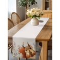 Burlap Table Runner 60 Inches Long, Abstract Country Herb Squirrel Non ...