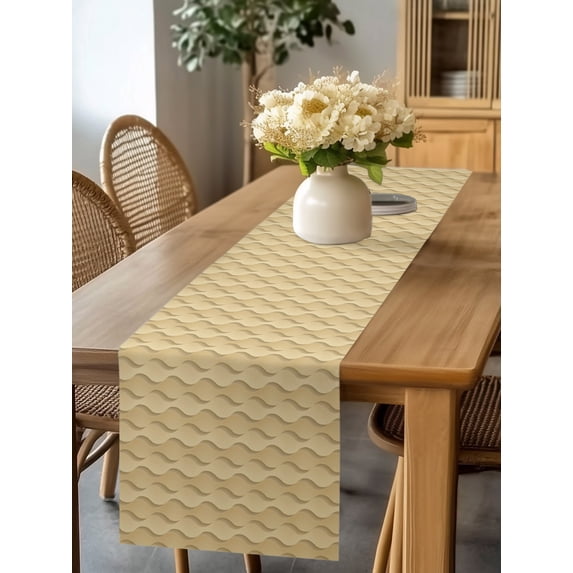 Burlap Table Runner 60 Inches Long, Abstract Vintage Geometric Art Non ...