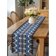 Burlap Table Runner 60 Inches Long, Bohemian Abstract Geometric Non ...