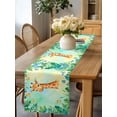 Burlap Table Runner 60 Inches Long, Cartoon Animal Small Giraffes Non ...