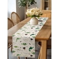 Burlap Table Runner 60 Inches Long, Cartoon Dinosaurs Mountain Non-Slip ...