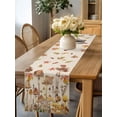Burlap Table Runner 60 Inches Long, Fall Mushrooms Thanksgiving Non ...