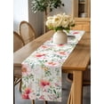 Burlap Table Runner 60 Inches Long, Farm Pink Flower Non-Slip Kitchen ...