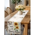 Burlap Table Runner 60 Inches Long, Farm Sunflowers Butterfly Non-Slip ...