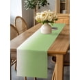 Burlap Table Runner 60 Inches Long, Green White Gradient Non-Slip ...