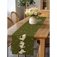 Burlap Table Runner 60 Inches Long, Japanese Cute Cats Non-Slip Kitchen ...