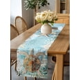Burlap Table Runner 60 Inches Long, Marine Ocean Turtle Starfish Non ...