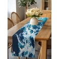 Burlap Table Runner 60 Inches Long, Oil Painting Turquoise Ocean Waves ...