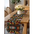 Burlap Table Runner 60 Inches Long, Retro Indian Bohemian Line Non-Slip ...