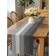 Burlap Table Runner 60 Inches Long, Rustic Farmhouse Plank Gray ...