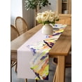 Burlap Table Runner 60 Inches Long, Snow Mountain Oil Painting Art Non ...