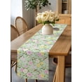 Burlap Table Runner 60 Inches Long, Spring Rustic Flower Bird Non-Slip ...