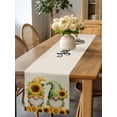 Burlap Table Runner 60 Inches Long, Summer Farm Gnome Sunflower Non ...