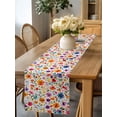 Burlap Table Runner 60 Inches Long, Watercolor Colorful Flower Non-Slip ...
