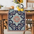Burlap Table Runner 70 Inches Long, Abstract Retro Boho Aesthetic ...