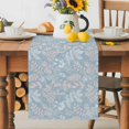 Burlap Table Runner 70 Inches Long, Dandelion Daisy Lavender Abstract ...