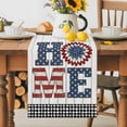 Burlap Table Runner 70 Inches Long, Farmhouse HOME Letters Flower Non ...