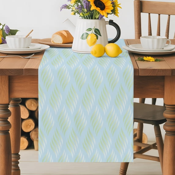 Burlap Table Runner 70 Inches Long, Geometric Art Minimalist Style Non ...