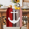 Burlap Table Runner 70 Inches Long, Nautical Anchor Ocean Compass Non ...