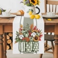 Burlap Table Runner 70 Inches Long, Pumpkin Cotton Sunflower in Bottle ...