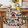 Burlap Table Runner 70 Inches Long, Red Brown Black Claws Non-Slip ...