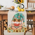 Burlap Table Runner 70 Inches Long, Retro Farm Sunflowers Non-Slip ...